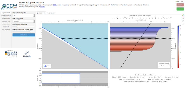 Interactive glacier models - AntarcticGlaciers.org