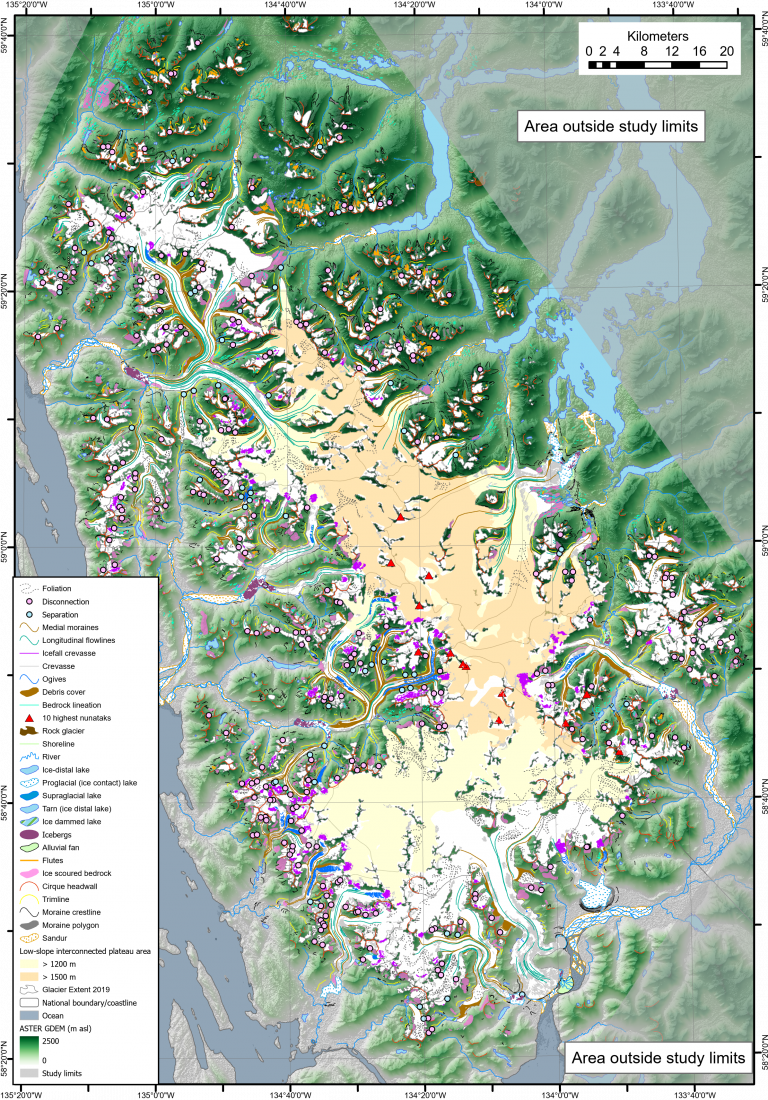 Plateau Icefields: Glacial geomorphology of Juneau Icefield ...