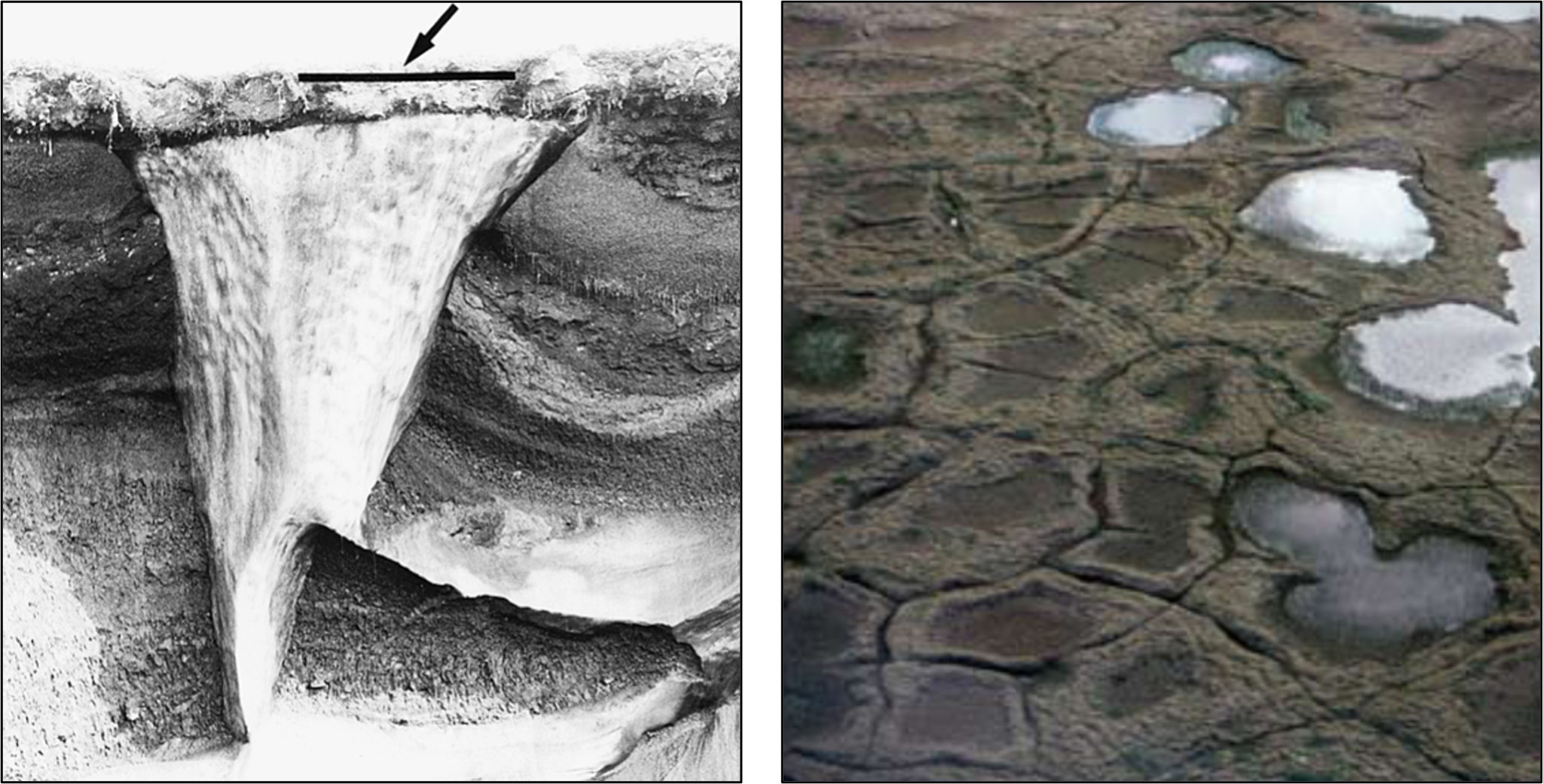 Pingos and Ice-wedge polygons - AntarcticGlaciers.org